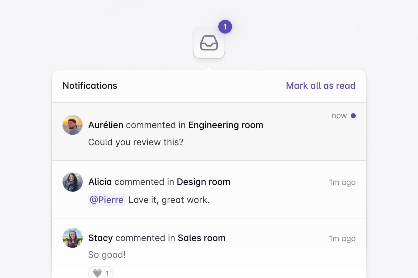 Concepts | Notifications | Liveblocks