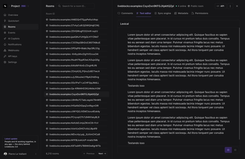 Projects | Platform | Liveblocks