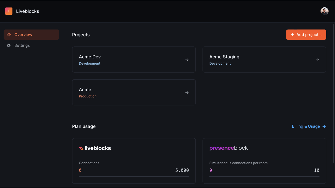 Manage Multiple Projects And Easily Roll New Api Keys Liveblocks Blog