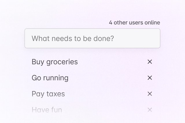 Collaborative To Do List Liveblocks Example