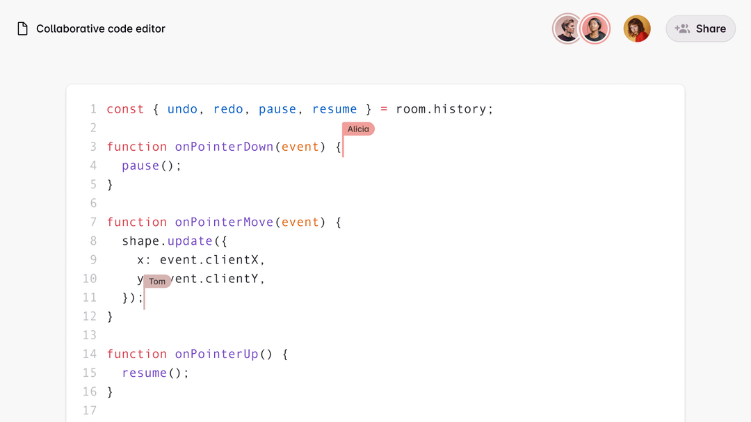 Collaborative code editor | Write code together