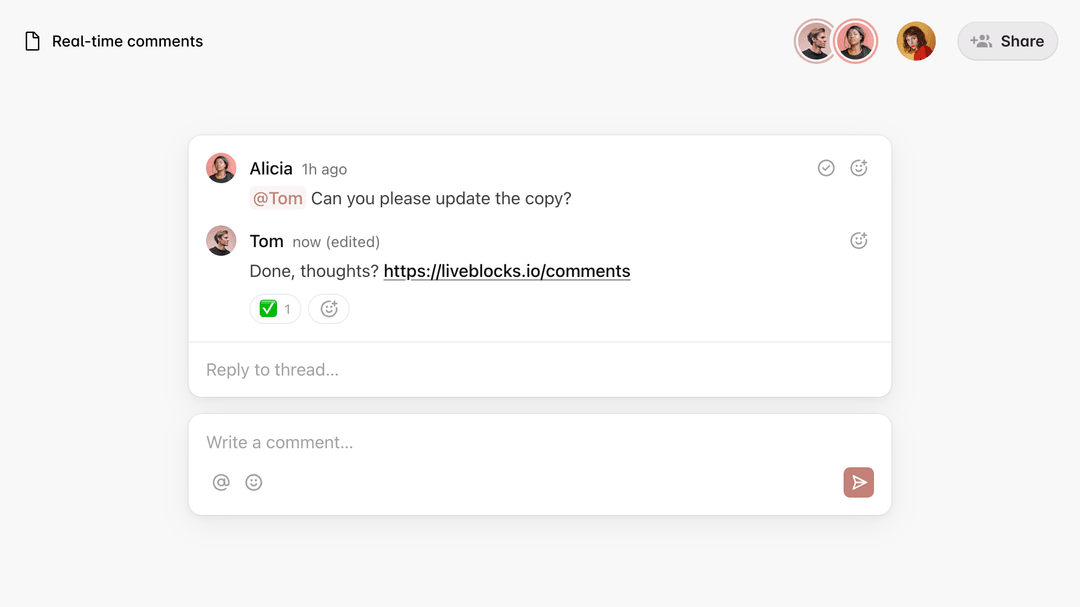 Comments | Annotations, threads, and mentions