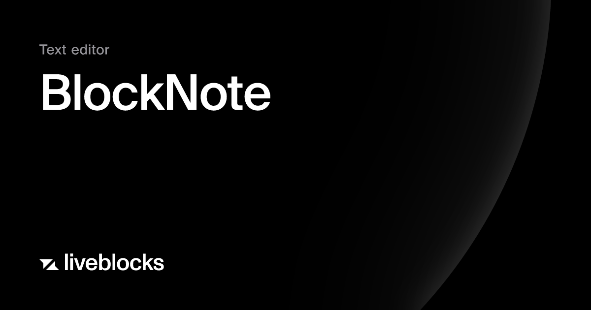 BlockNote | Text editor