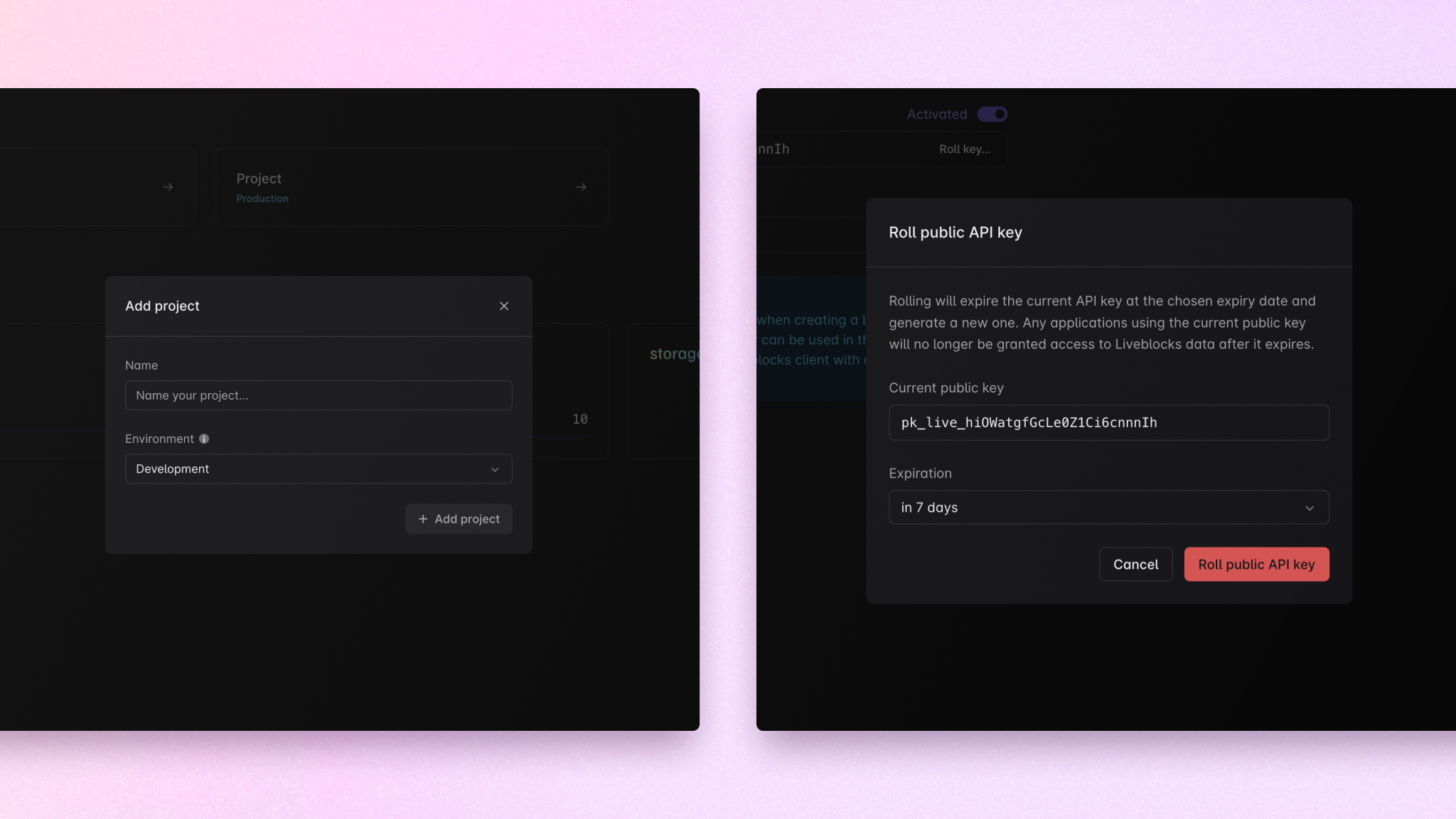 Manage multiple projects and easily roll new API keys | Liveblocks blog