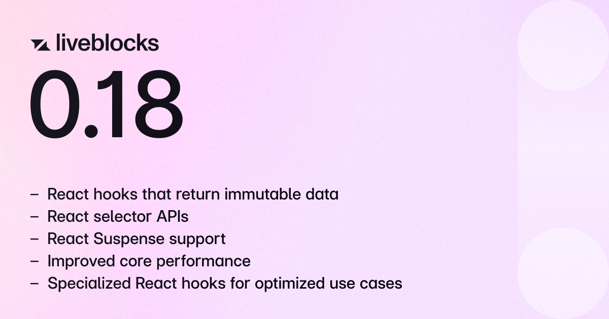 What's new in v0.18 | Liveblocks blog