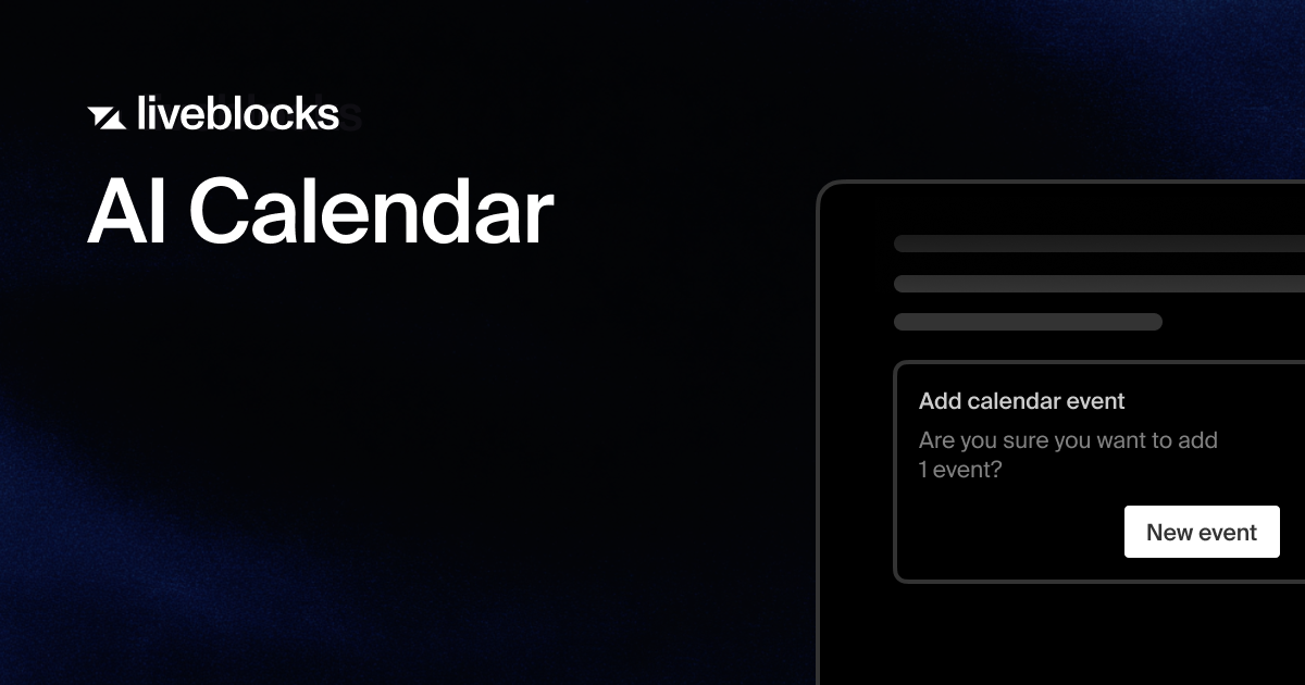 AI Calendar | Liveblocks Example